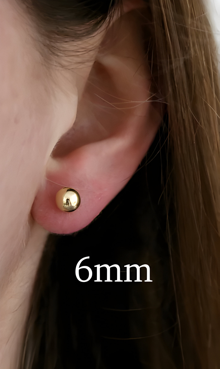 Aritos de Oro de 14K, estilo bola de fuego. – Coraly Store